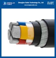 China 95 Sq Mm 4 Core Aluminium Condoctor PVC Insulation Steel  Wire Armoured PVC  Sheath Power Cable A2XWY Standard IS 7098 for sale