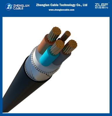 China 0.6/1KV 4x50mm2 CU/XLPE/PVC/SWA/PVC LV Power Cable Copper Conductor Steel Wire Armor for sale