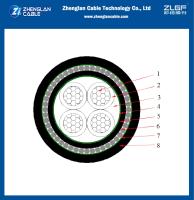 China Undergroud Aluminum Cable Low Voltage 0.6/1kv Xlpe Insulation With Steel Wire Armour 4x70mm2 AL/XLPE/PVC/SWA/PVC for sale