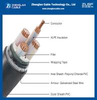 China 0.6/1kV Cable Insulation Material XLPE / PVC Conductor CU/AL  4 Cores SWA Armoured Power Cable for sale