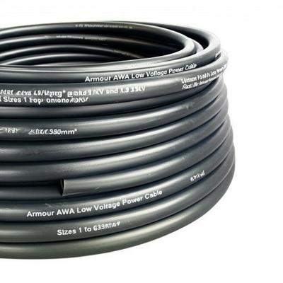 China Armour AWA Low Voltage Power Cable Voltage Rating 0.6 1kV and 1.9 3.3kV Sizes 1 to 630mm2 Ideal for Power Distribution Systems for sale