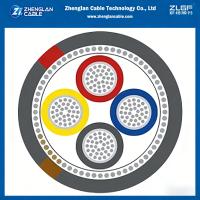 China Low Voltage Aluminum Multi Core Steel Wire Armored Cable 0.6/1kv AL/XLPE/PVC/SWA 4X95mm2 IEC 60502-1 for sale