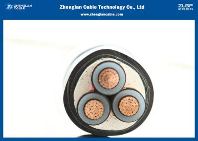 China 18/30KV 3 Cores Cu Cable , IEC 60502 MV Power Cable (Unarmoured) （CU/PVC/XLPE/STA/NYBY/N2XBY） for sale