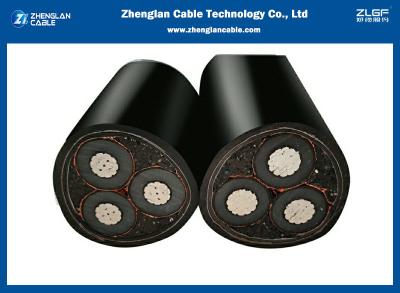 China 12/20KV 3x185sqmm MV Aluminum Power Cable NA2XY Copper Tape Screened 3 core Unarmored for sale