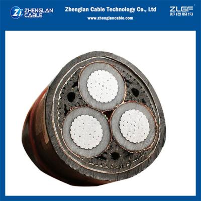 China 6/10KV 3x185mm2 Medinum Voltage Power Cables MV Aluminum Cable Tripolar IEC60502-2 for sale