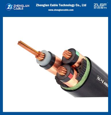 China 3 Core Underground Medium Voltage Power Cables Unarmored LSZH Sheath for sale