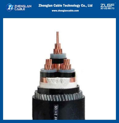China XLPE / PVC Insulated LZSH Jacket Armoured Power Cable Three Cores Al / Cu Conductor for sale