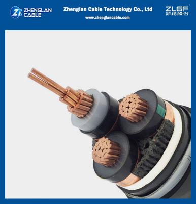 China Three Core 12/20kV  XLPE Cable Copper / Aluminum  Medium Voltage PVC Outer Sheath N2XSY NA2XSY IEC60502,IEC 60228,IEC60332 for sale
