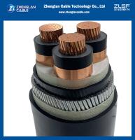 China 12.7/22kV XLPE Medium Voltage Cable Low Smoke Halogen Free Armoured Power CableRed stripe Standards SANS 1339 for sale