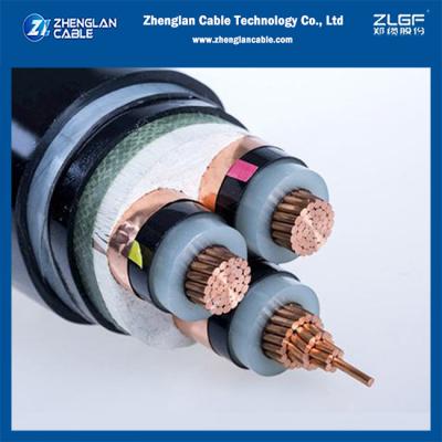 China Galvanized Steel Tape Armour Copper Conductor MV Underground Cable 3 Core for sale