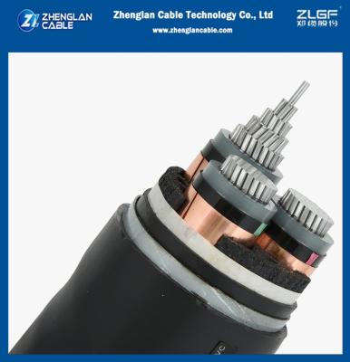 China 8.7/15kv 3 core medium voltage Power cable copper tape shield steel tape armored 3x300mm2 IEC 60502-2 for sale