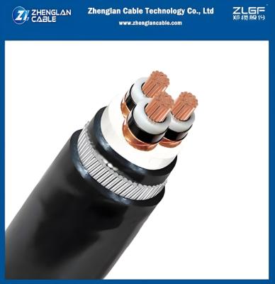 China Power Cable 6.35/11kv 3 Core 185mm2 CU/XLPE/CTS/PVC/SWA/PVC Cable IEC 60502-2 copper cable xlpe insulated steel wire armoured pvc sheath for sale