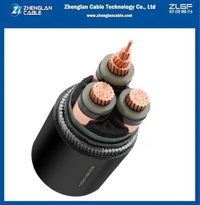 China Medium Voltage Power cable 8.7/15kv Copper conductor xlpe insulation swa armored pvc sheath CU/SC/XLPE/SC/PVC/SWA/PVC 3x70mm2 IEC 60502-2 for sale