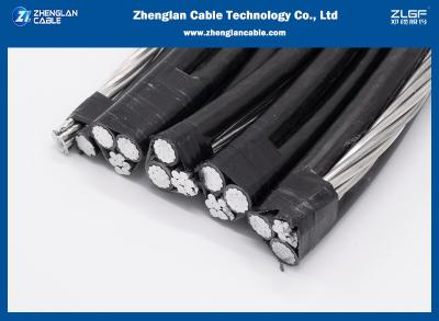 China AL/XLPE Overhead Bundled Cable 0.6/1kv 4 Core 25sqmm for sale