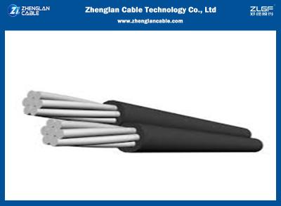 China 0.6/1kV ABC 2C*75sqmm Overhead Insulated Cable ISO 14001 2005 AAC/XLPE+AAAC/XLPE for sale