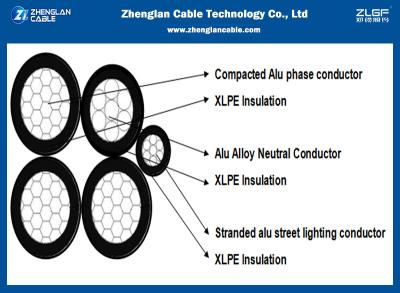China 1KV To 35KV Al 3x95mm2+1x70mm2 Service Drop Cable XLPE/PVC/PE Insulated IEC60502 for sale