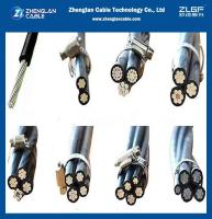 China XLPE Bundled Insulated Aluminium Overhead Cable 0.6/1KV Triplex IEC60502-1 for sale