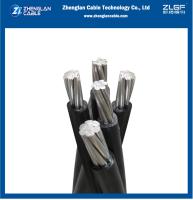 China Quadruplex Neutral Supported Aluminum Cable 1kv Aerial Bundled 4x10mm2 Xlpe Insulated for sale