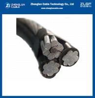 China Overhead Insulated Cable ABC 0.6/1KV AAC/XLPE+ACSR 2X6AWG+1X6AWG Triplex Type Aluminum Conductors for sale