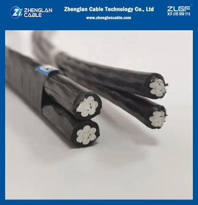 China 0.6/1kV Overhead Insulated Cable NFC 33-209 Standard XLPE 3X25mm2+54.6mm2 for sale