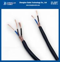 China PVC Insulation Copper wire braided Shielding PVC sheath Shield Flexible Building Wire 3 cores 0.75sqmm for sale