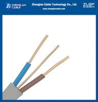 China 300/500v Twin Electrical Cables with Earth Wire Flat Electrical Wires CU/PVC/PVC with bare earth wire 2x2.5+1.5mm2 for sale