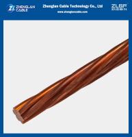 China CCS Copper Clad Steel Wire 30% Conductivity Stranded Cable ASTM B228 Bare Grounding Wire Electric Conductor Copper Clad Steel Rod for sale
