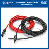 China Single Core Photovoltaic Solar Panel Cable RED Black 6mm2 1.5KV 1000m/Drum for sale