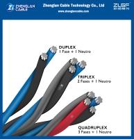 China Triplex Aluminum Cable 2x50+50 mm2 Insulated Neutral AAC/XLPE+AAC/XLPE 0.6/1kv Aluminum Conductor XLPE insulation NBR 8182 for sale