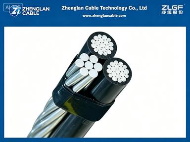 China 0.6/1kV AAC/XLPE+AAC/XLPE+AAAC 2X2+2AWG Triplex Overhead Service Drop Cable for sale