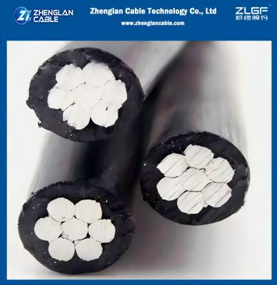 China Aerial Bundle Cable Triplex Cable 0.6/1kv AAC/XLPE+AAAC/XLPE 2x2AWG+2AWG ICEA S-76-474-2004 for sale