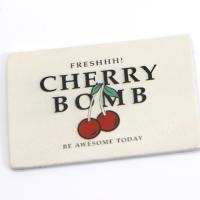 China Self Adhesive Printing White Leather Repair Patch , Leather Logo Patch For Jeans for sale