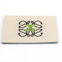 China Custom Hot Stamping Logo Printing Real Leather Patch For Clothes And  Hat for sale