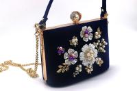 China Women Evening Clutch Handbag With Paste Diamond Flower OEM ODM for sale