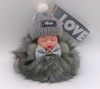 China Cute Baby Lint doll Key Chain 10cm 15cm Size for Clothes Bag for sale