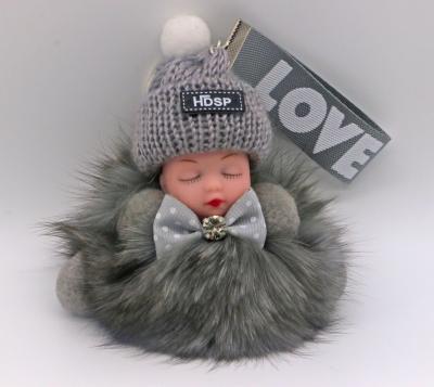 China Cute Baby Lint doll Key Chain 10cm 15cm Size for Clothes Bag for sale
