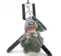China Cute Baby Lint doll Key Chain 10cm 15cm Size for Clothes Bag for sale