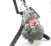 China Cute Baby Lint doll Key Chain 10cm 15cm Size for Clothes Bag for sale