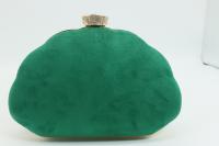 China Fashion Green Evening Handbag , Dinner Clutch Bag Diamond Inlaid 21cm×14.5cm for sale