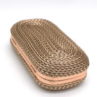 China Leather Material Evening Clutch Handbag Rose Gold Color 20cm×10.5cm for sale