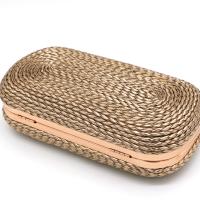 China Leather Material Evening Clutch Handbag Rose Gold Color 20cm×10.5cm for sale