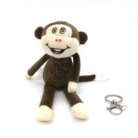 China Cute Brown Monkey Plush Keychain For Bag Clothing 20cm Size for sale