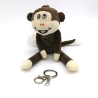China Cute Brown Monkey Plush Keychain For Bag Clothing 20cm Size for sale