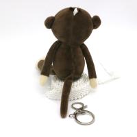 China Cute Brown Monkey Plush Keychain For Bag Clothing 20cm Size for sale