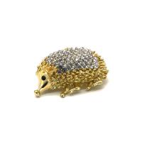 China Alloy Material Gold Hedgehog Brooch For Clothing 3.5cm Size for sale