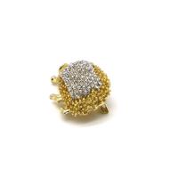 China Alloy Material Gold Hedgehog Brooch For Clothing 3.5cm Size for sale