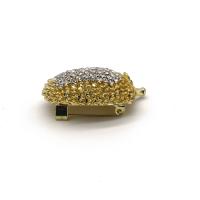 China Alloy Material Gold Hedgehog Brooch For Clothing 3.5cm Size for sale