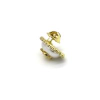 China Alloy Plated Gold Oval Cufflinks , White Pearl Cufflinks For Shirt ODM for sale