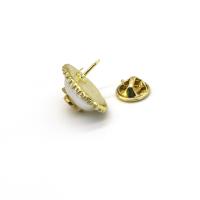 China Alloy Plated Gold Oval Cufflinks , White Pearl Cufflinks For Shirt ODM for sale