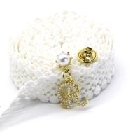 China Alloy Collar Lapel Pin Claw Inlaid Pearl Gold Silver Color OEM for sale